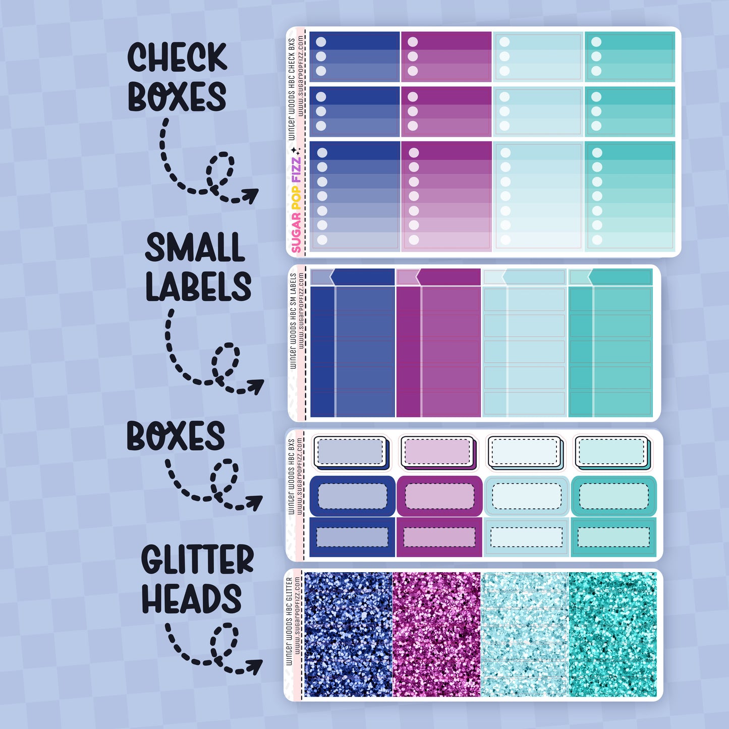 Winter Woods Hobonichi Cousin Weekly Kit Add-ons – Sugar Pop Fizz