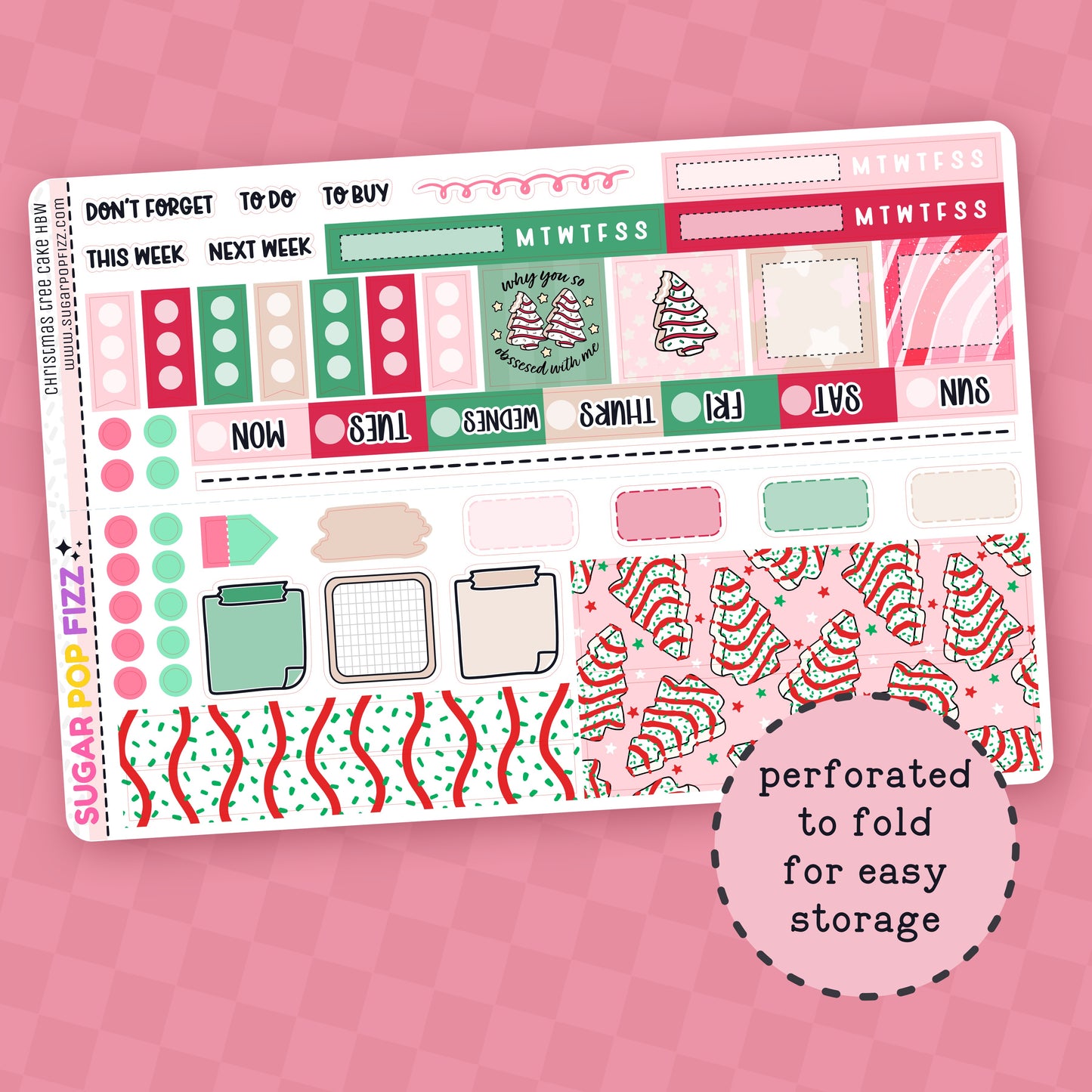 Christmas Tree Cake Hobonichi Weeks Weekly Kit – Sugar Pop Fizz