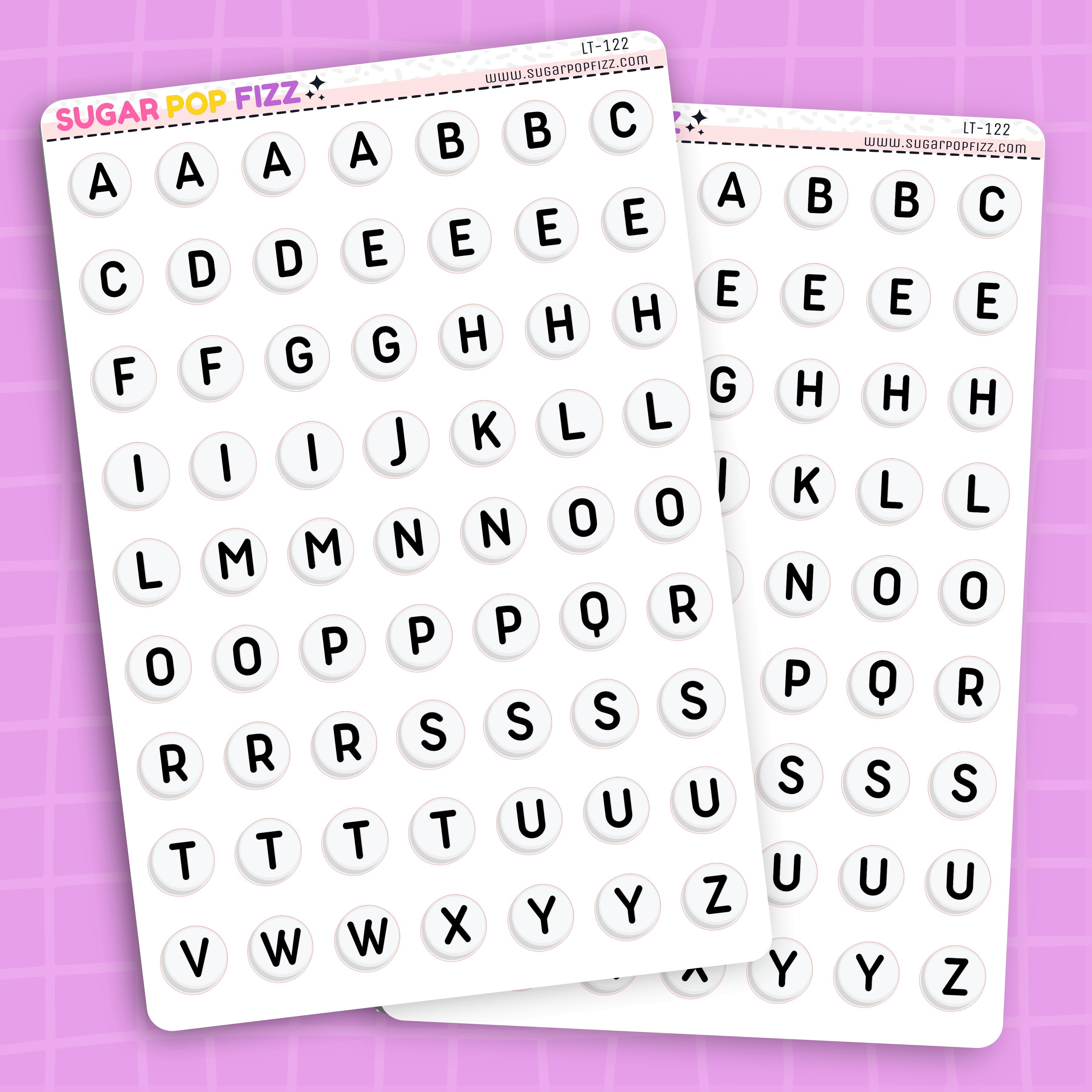 Bead LETTERS - LT122 – Sugar Pop Fizz