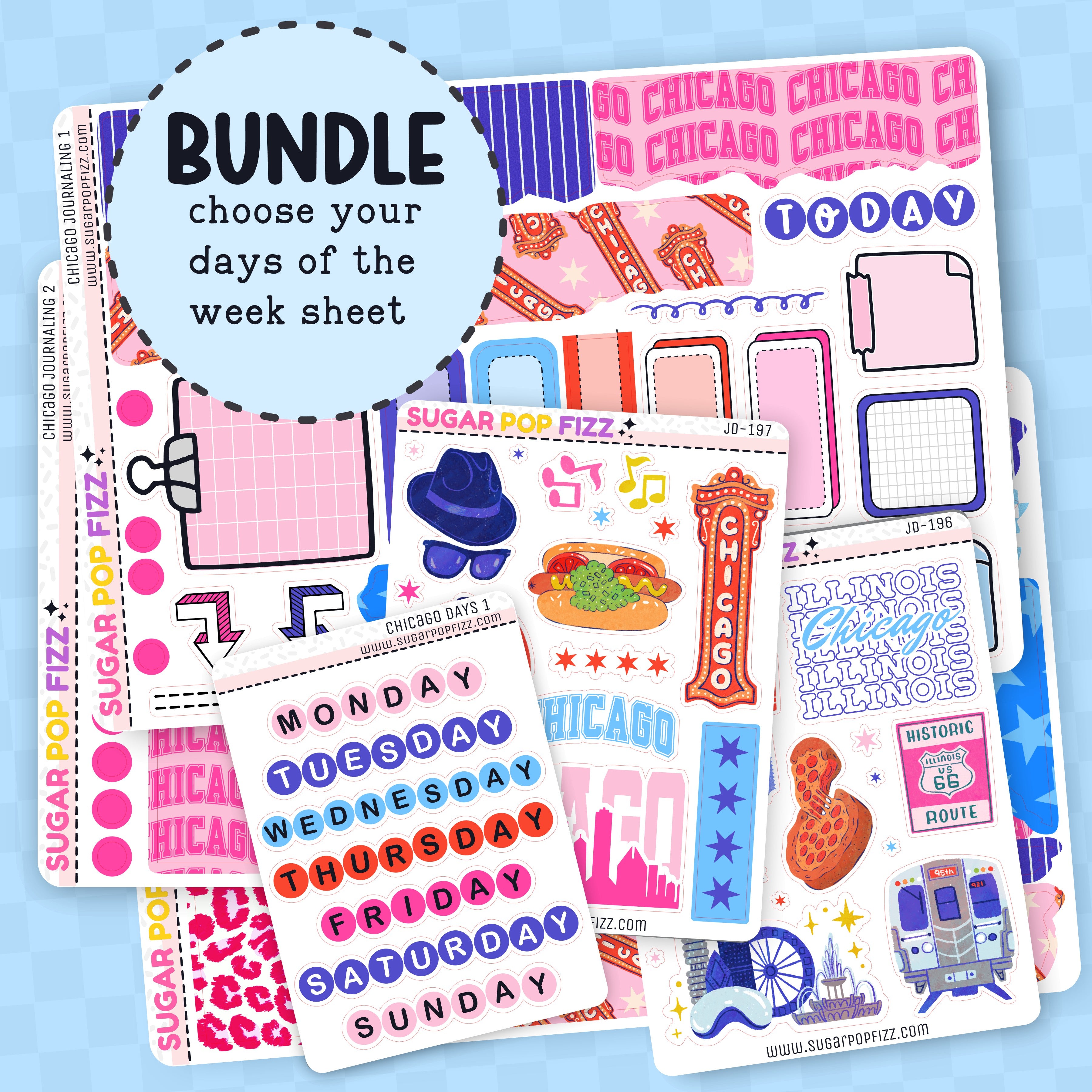 Chicago Journaling BUNDLE – Sugar Pop Fizz
